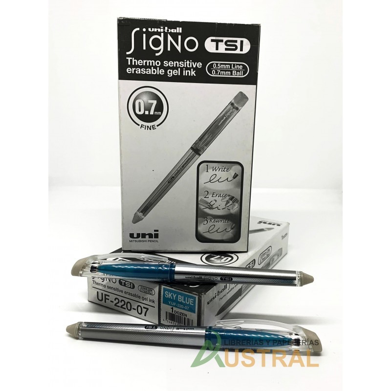 Esfero borrable Uniball Signo TSI UF-220-07 - Librería y Papelería Austral