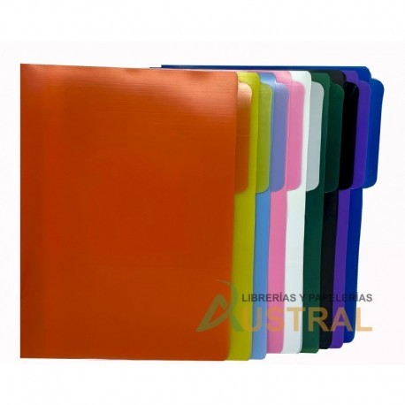 Carpeta plástica 1 color - Librería y Papelería Austral