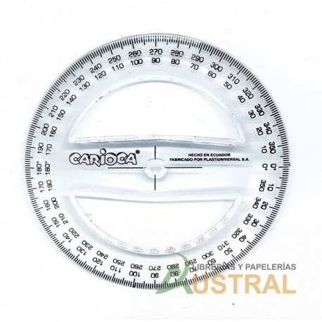 Graduador Carioca 360° 10cm - Librería y Papelería Austral