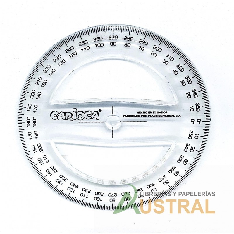 Graduador Carioca 360° 10cm - Librería y Papelería Austral