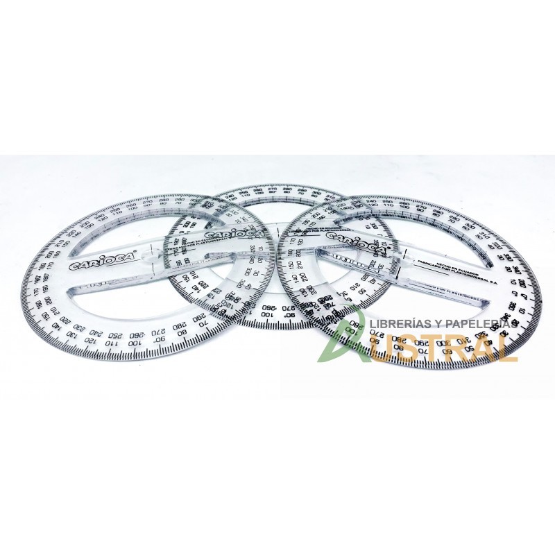 Graduador Carioca 360° 10cm - Librería y Papelería Austral