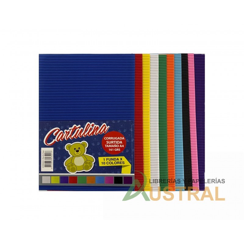 Cartulina Corrugada A4 x 10c Lancer - Librería y Papelería Austral