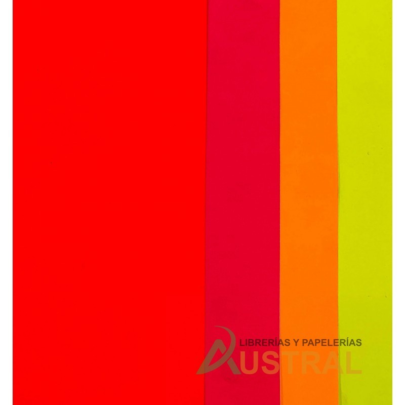 Cartulina Fosforecente pliego 50x65 - Librería y Papelería Austral